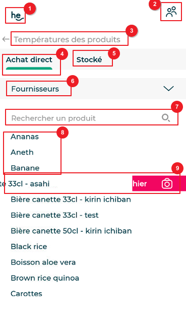 HACCP Mobile V4 : Comment déclarer la température d'un produit depuis ...