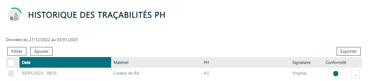 HACCP Mobile : Comment effectuer une traçabilité d'un matériel PH ...