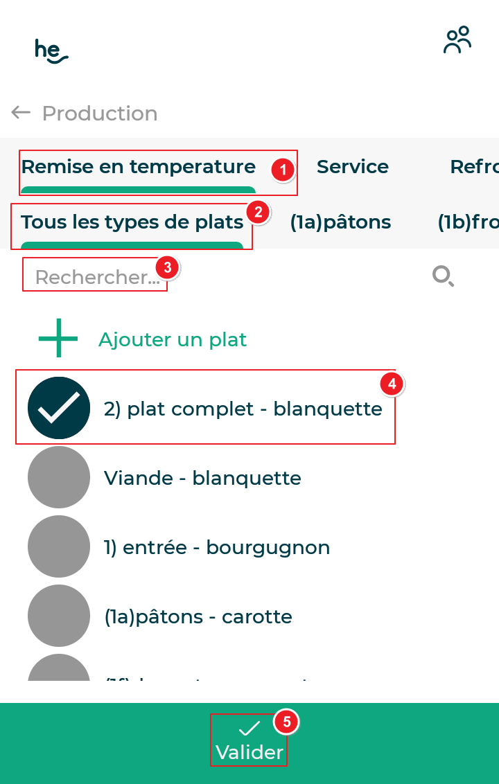 HACCP Mobile V4 : Comment déclarer la température d'une production ...